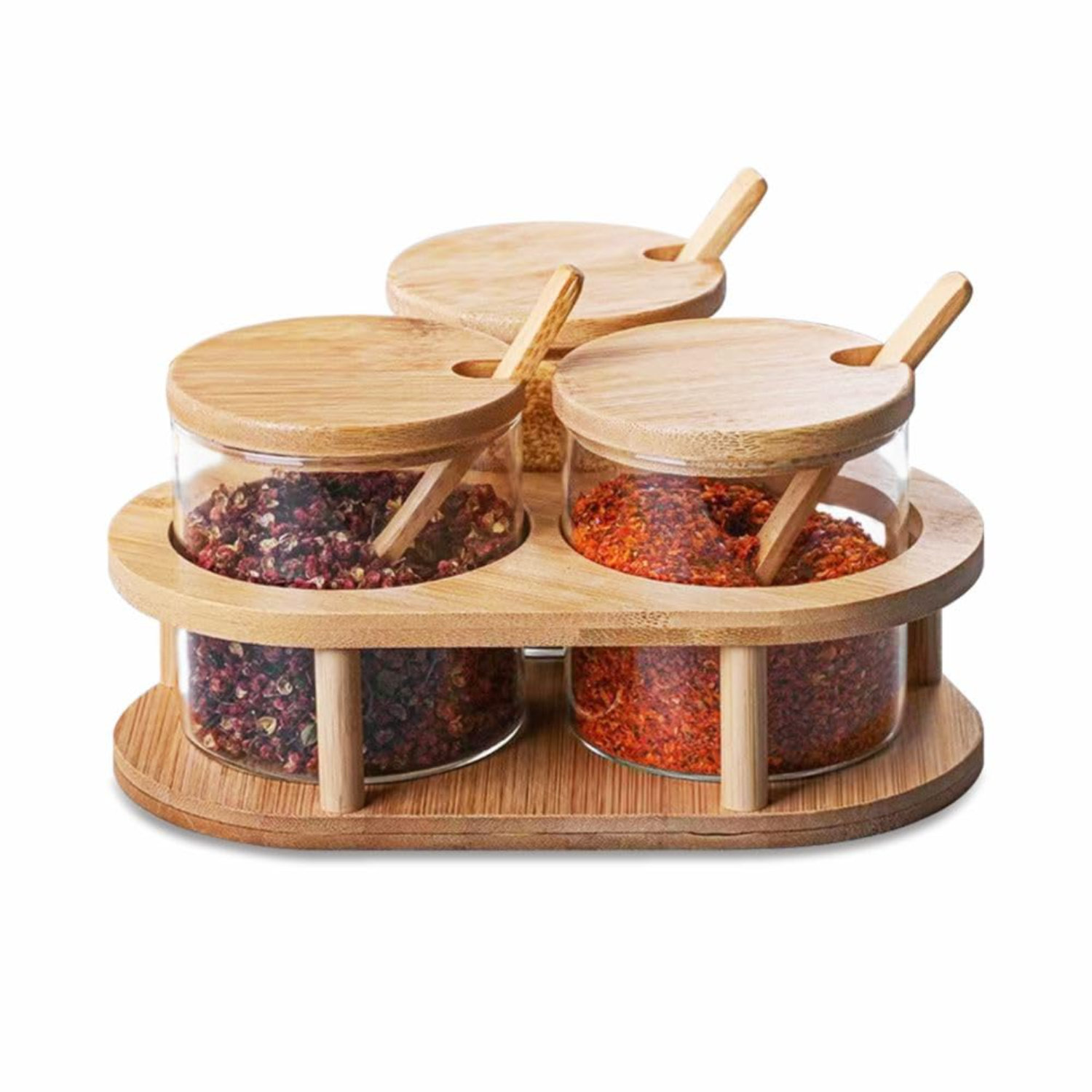 Stack man Condiment Containers With Lids 3 Pack Seasoning Box Condiment ...