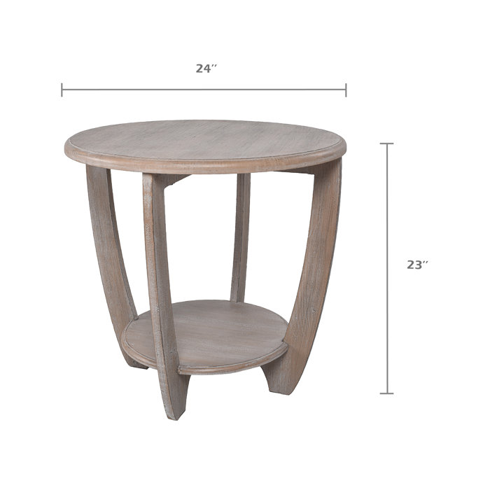 Union Rustic Jerick Rustic Farmhouse End Table, French Country Accent ...