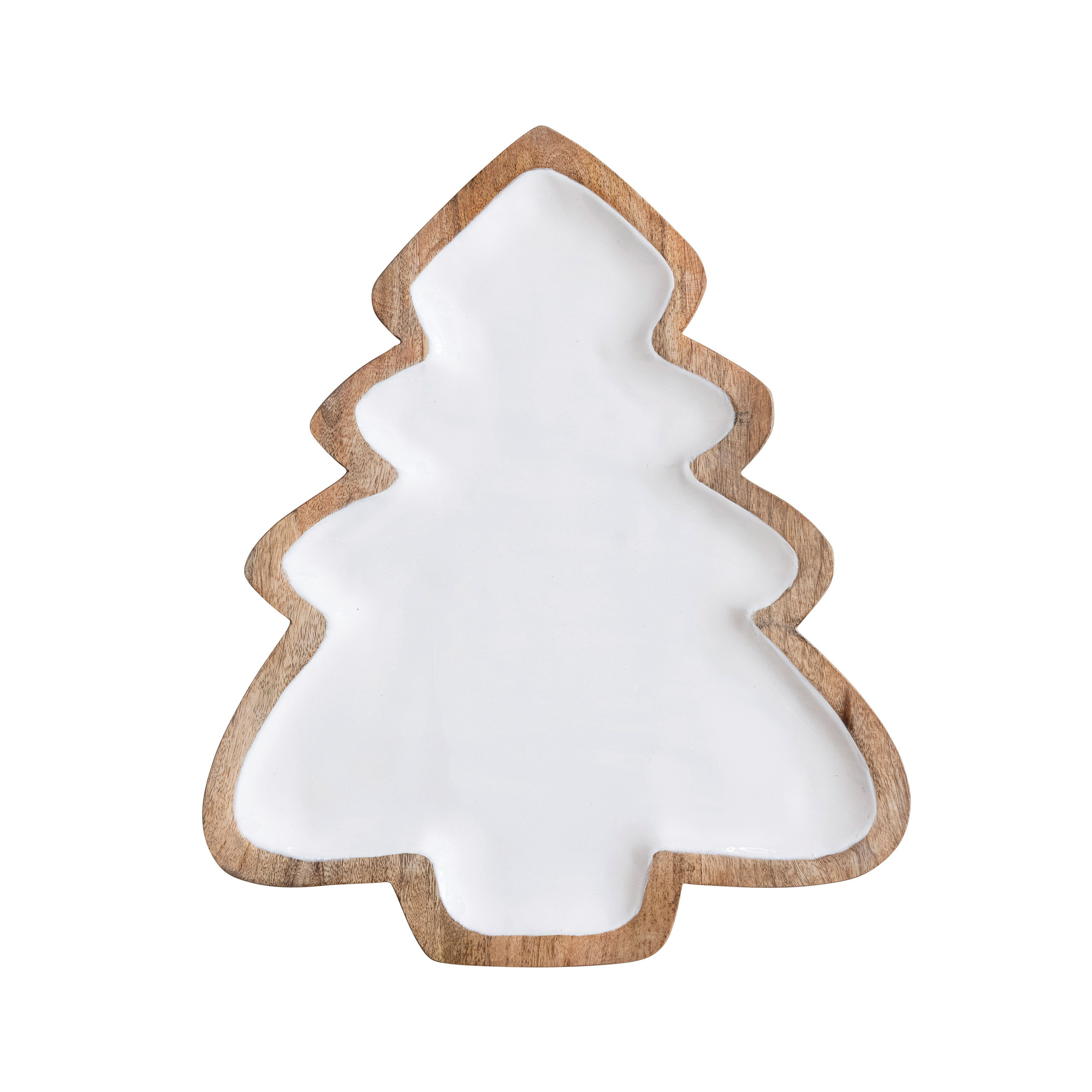 Ophelia & Co. Enameled Mango Wood Christmas Tree Shaped Tray - Wayfair ...