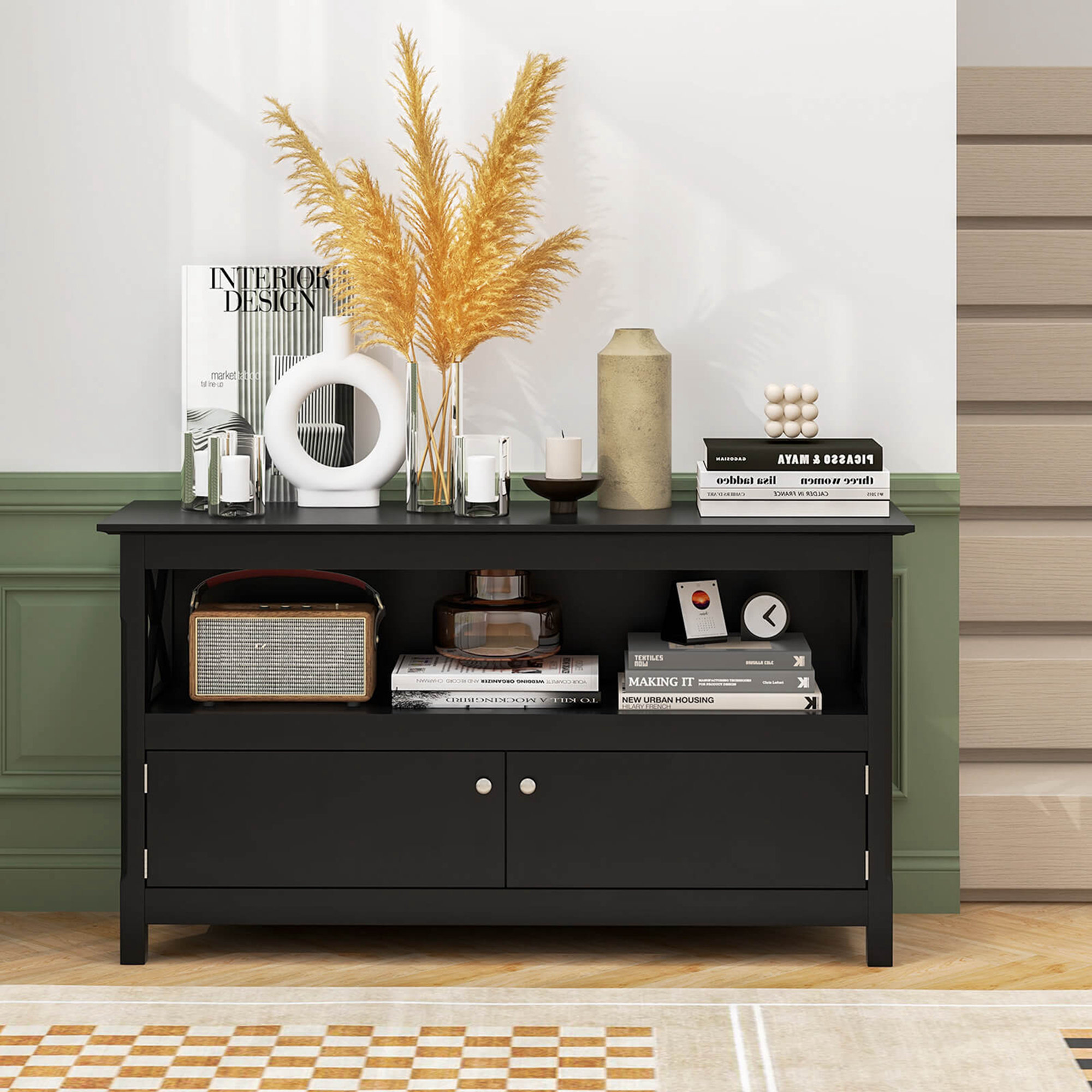 Lark Manor™ Free Standing Tv Cabinet Wooden Console Tv Media ...