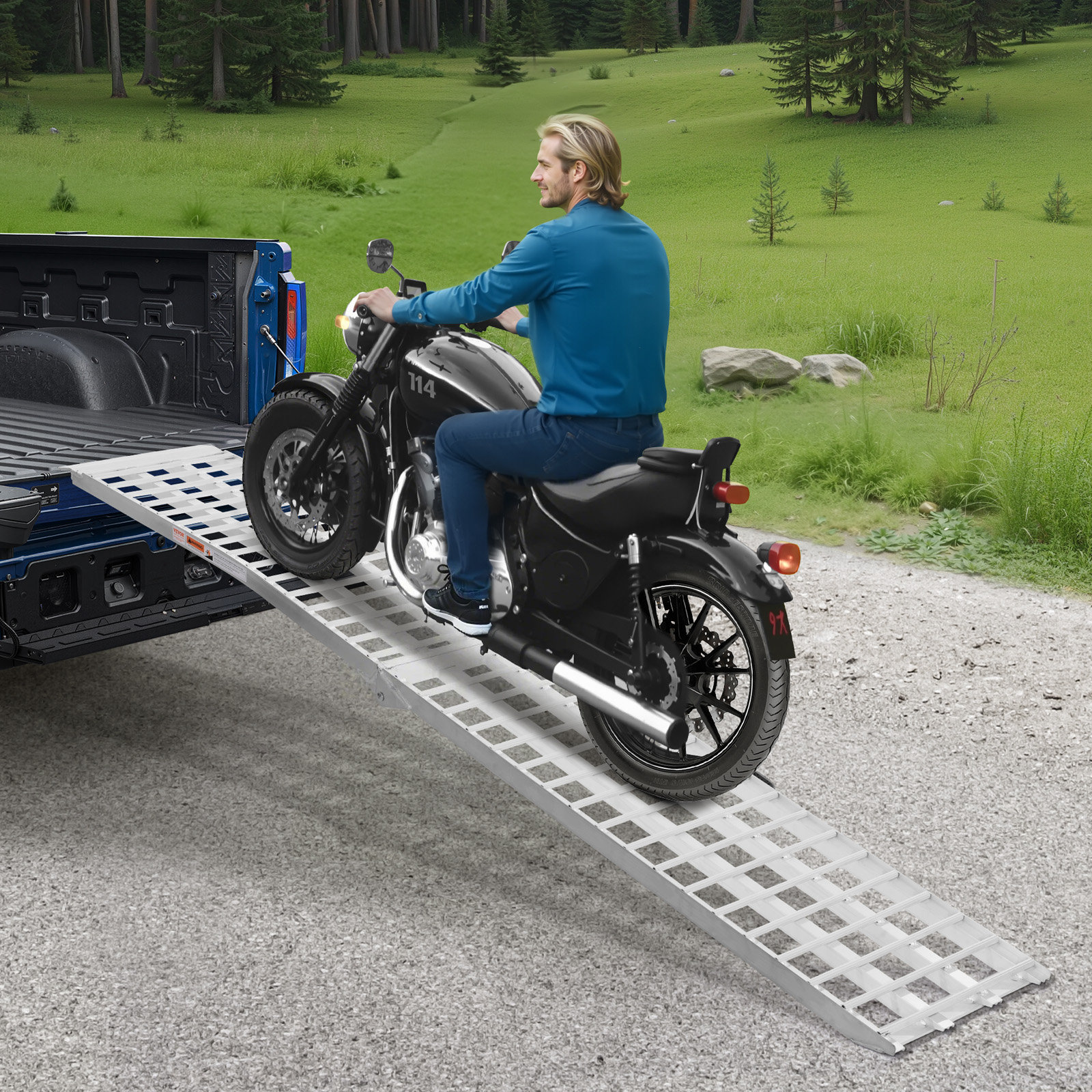 Stellweilan Tessberg 1000 lbs Aluminum Ramps 1Pcs Heavy-duty Loading ...