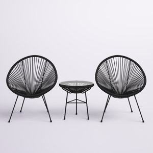 George Oliver Harijs 3-Piece All-Weather Patio Acapulco Bistro ...