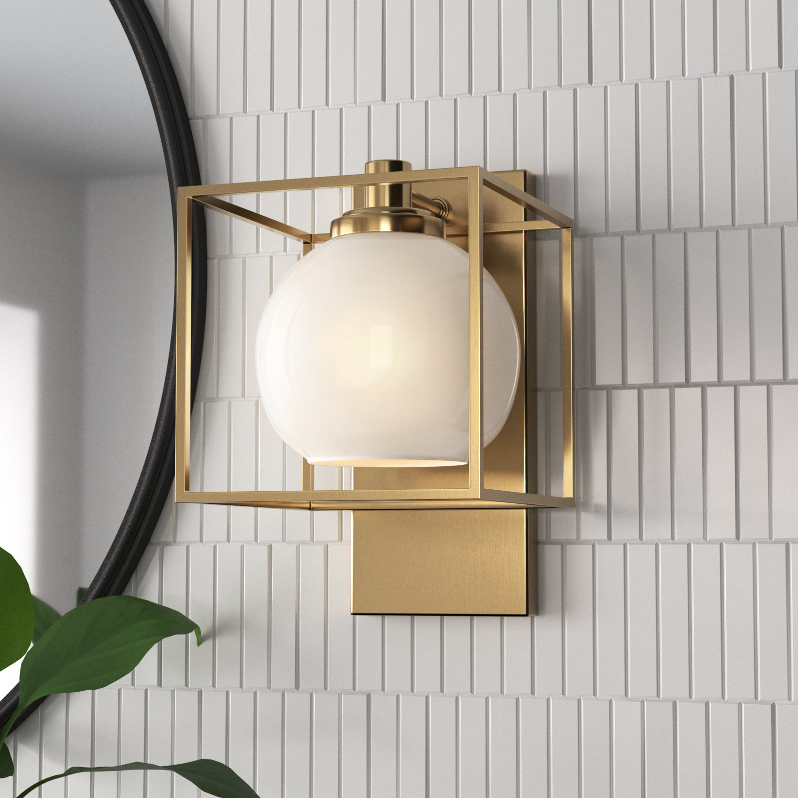 Wade Logan Cherilus 1 - Light Brushed Gold Armed Sconce & Reviews ...