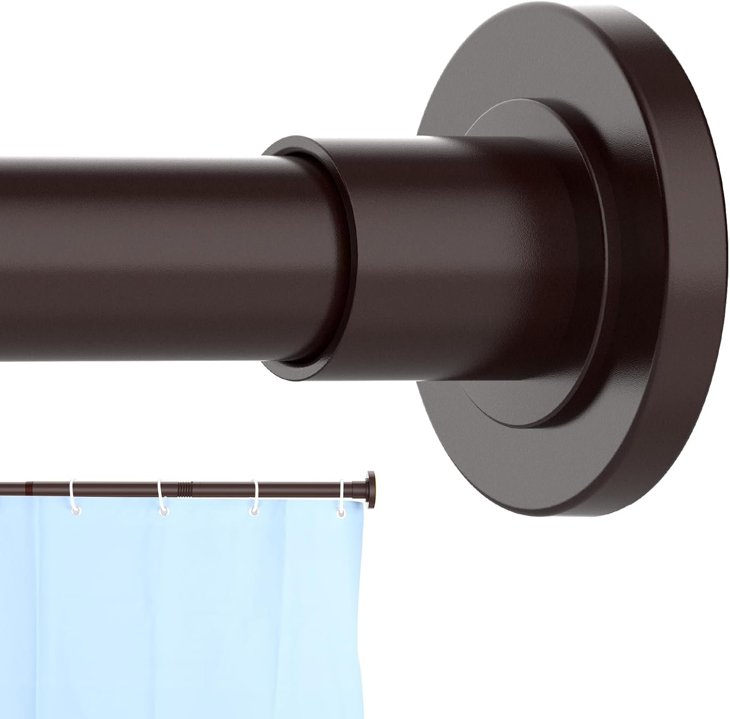 TWDAI Heavy-Duty Adjustable Shower Curtain Rod With Spring Tension ...