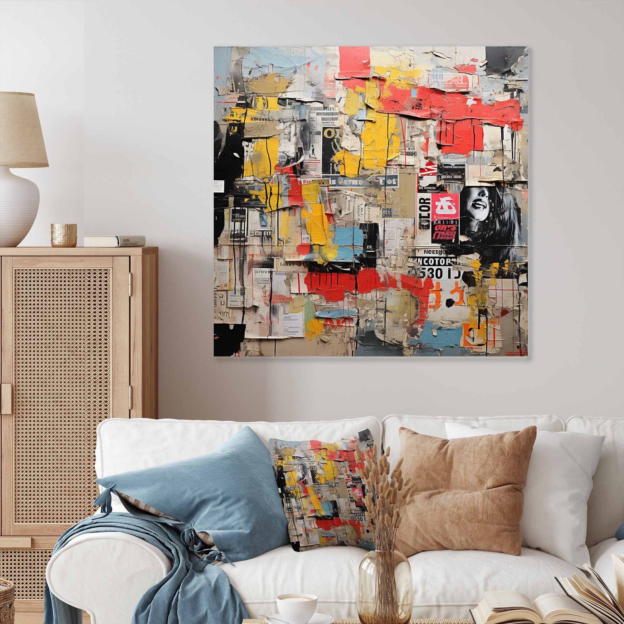 Gracie Oaks Urban Collage III - Abstract Collages Print on Metal | Wayfair
