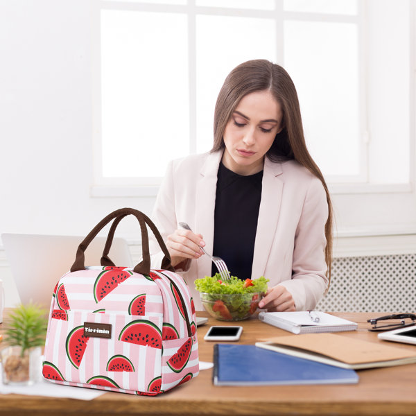 Tirrinia Lunch Bags, Cute Insulated Lunch Tote Bag, Leakproof Lunch Box ...