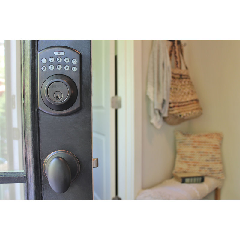 Delaney Hardware KP400 Single Cylinder Electronic Deadbolt with Remote ...