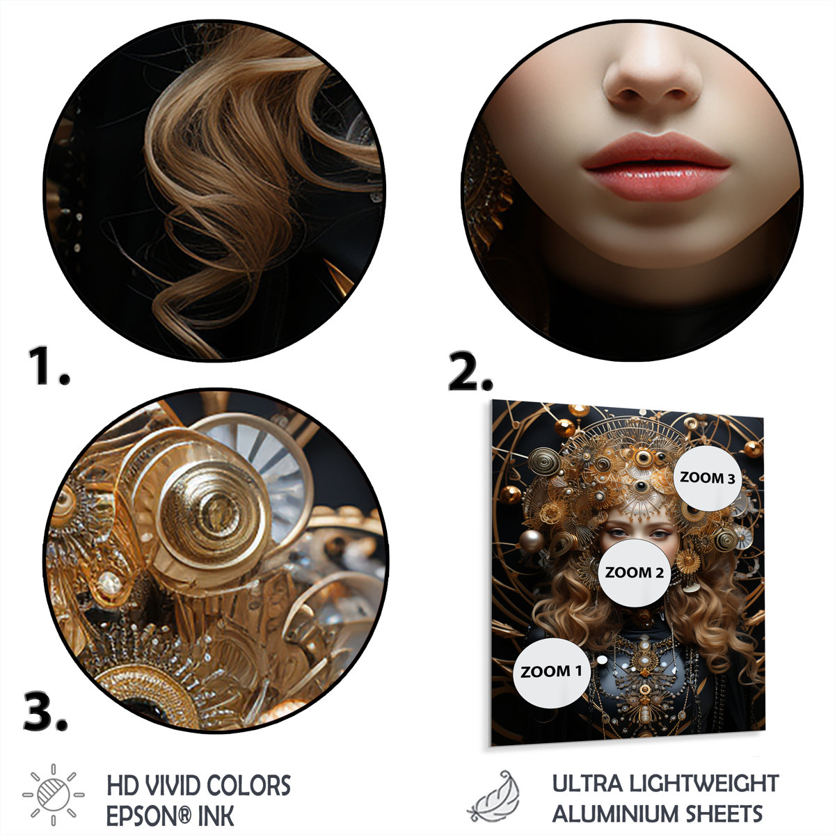 Mercer41 Gold And Black Woman Goddess Aura II - Woman Goddess Metal ...