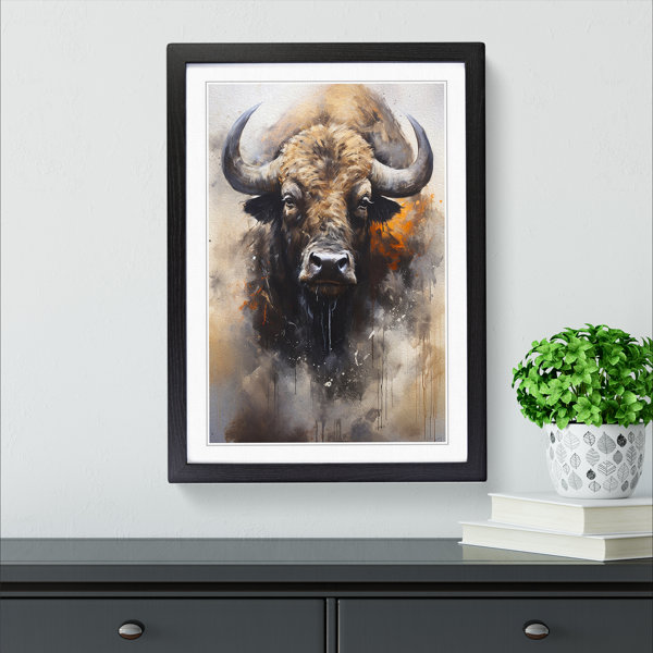 Brambly Cottage Buffalo Gestural No.4 - Single Picture Frame Print on ...