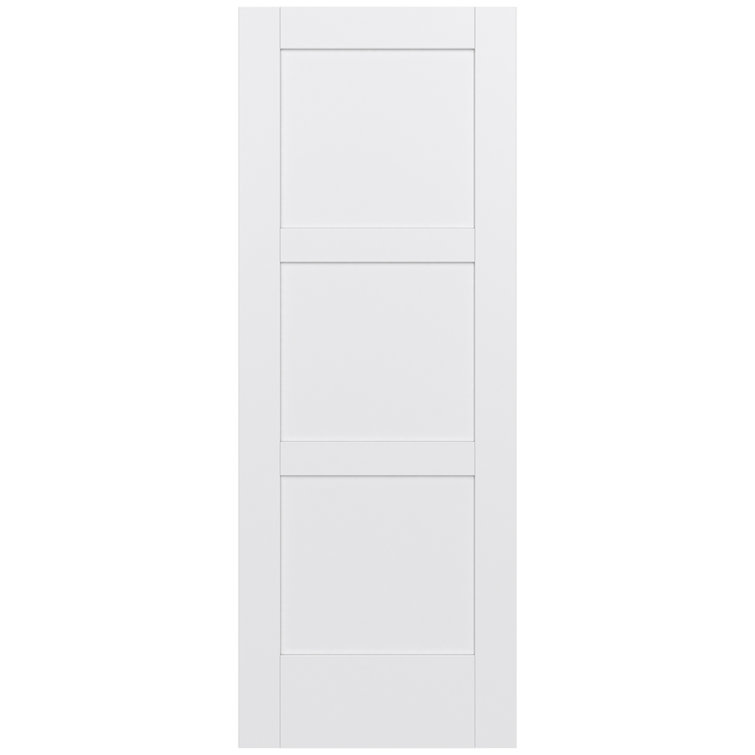 JELD-WEN MODA 3-Panel Solid Core Primed Slab Interior Door | Wayfair
