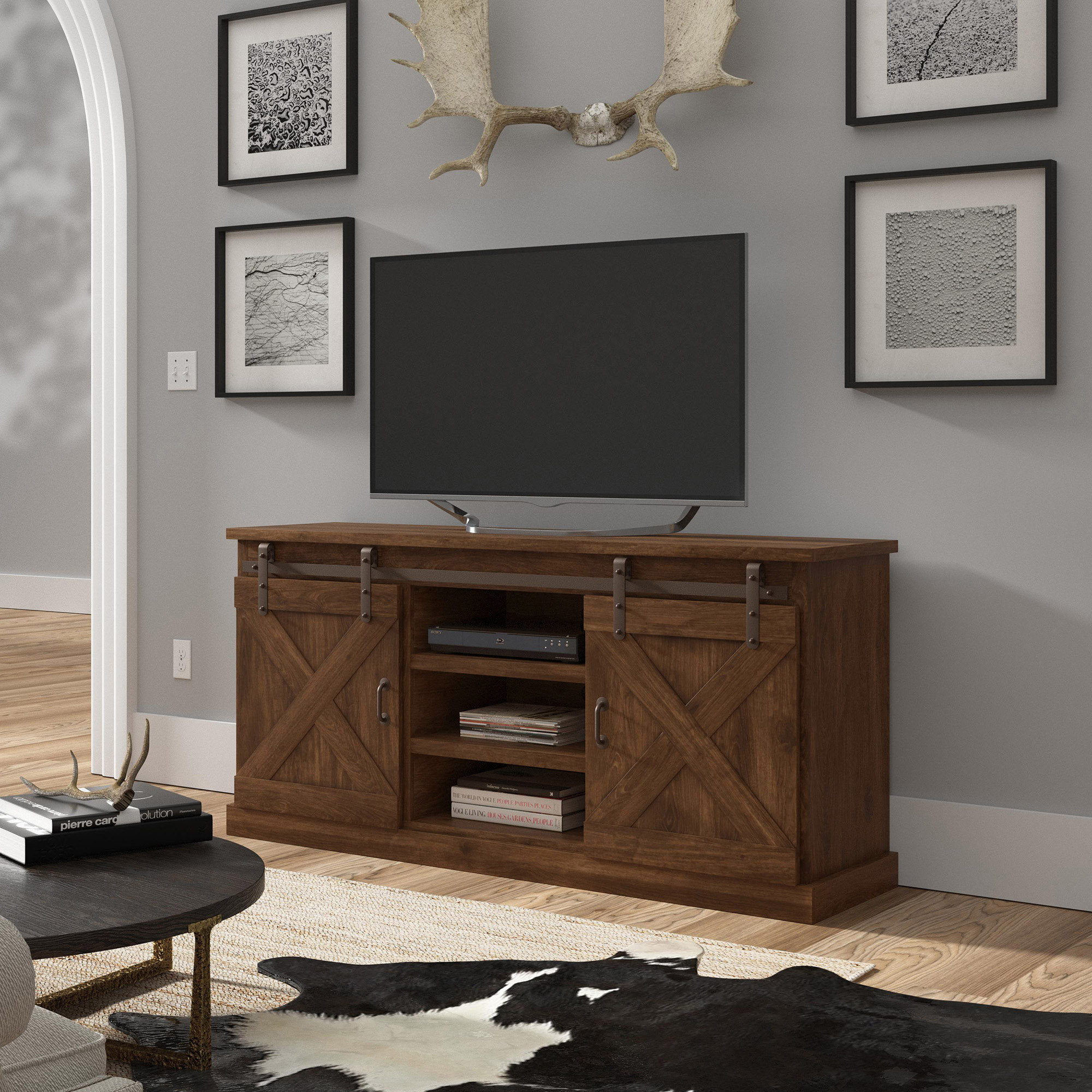 Corrigan Studio 66 Inch TV Stand Console For Tvs Up To 80 Inches, No ...