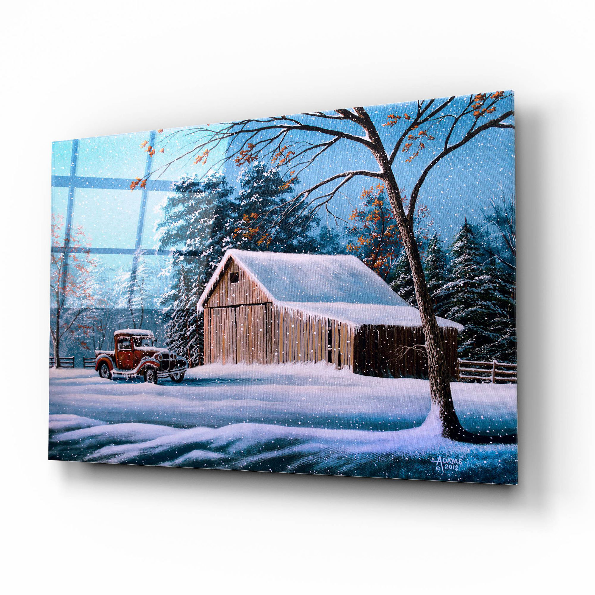 Loon Peak® Loon Peak 'First Snow' By Gary Adams, Acrylic Glass Wall Art ...