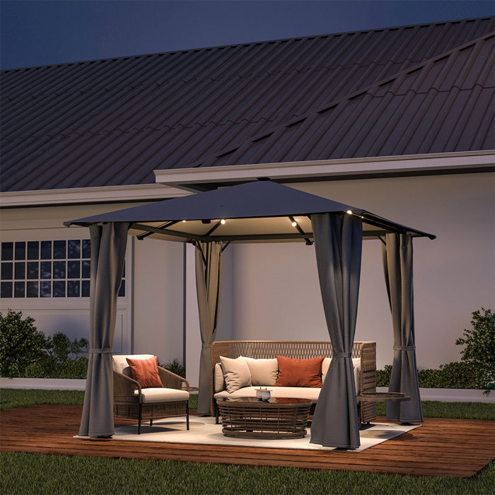 Ebern Designs Maysoon 3m x 3m Metal Pergola | Wayfair.co.uk
