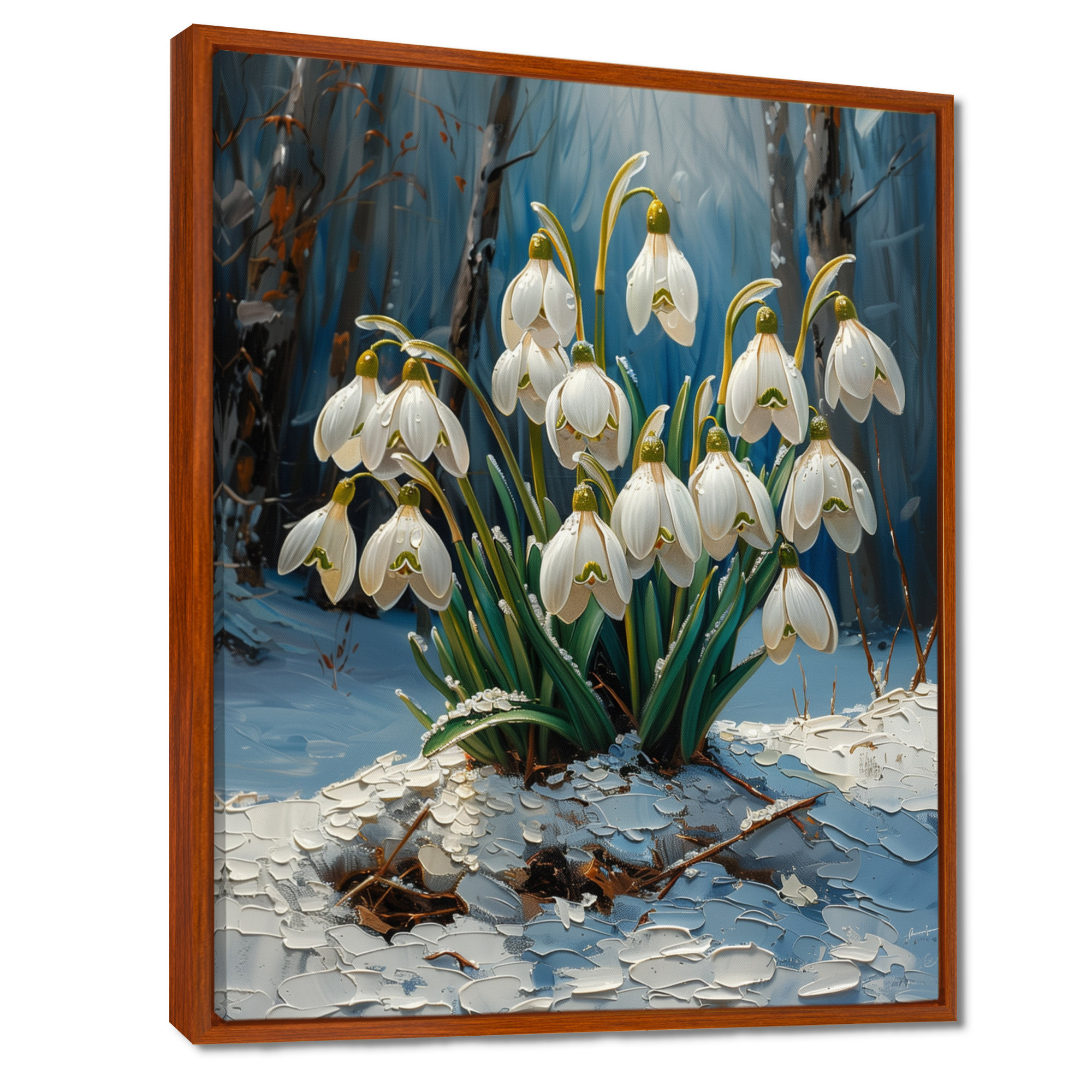 Winston Porter White Blue Ice Snowdrop Queen Of Winter I - Snowdrops ...