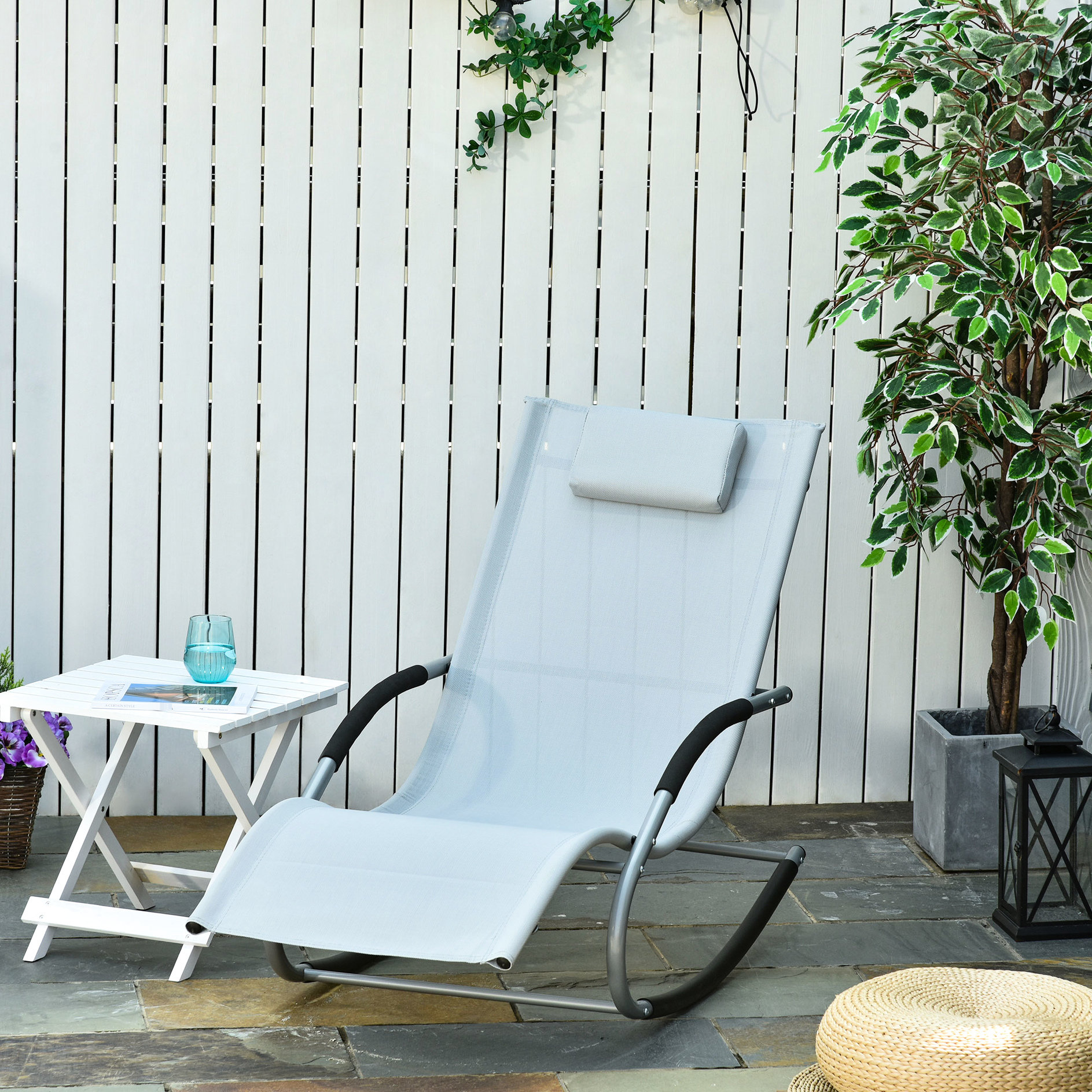 Canora Grey Deck Lounge Chair With Detachable Pillow And Quick-Drying ...