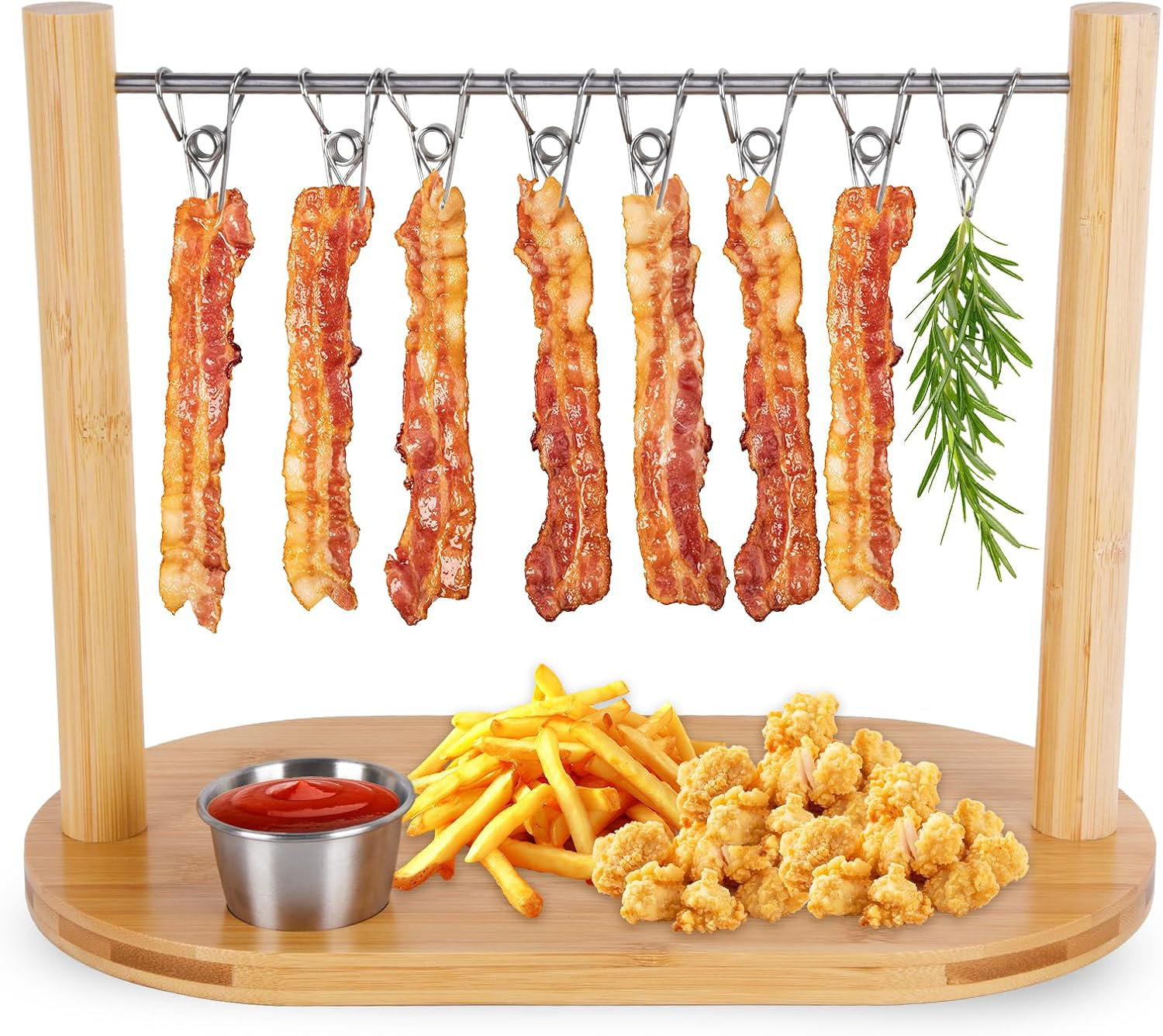 One Allium Way® Bacon Display Rack, Bacon Holder With Bacon Serving ...
