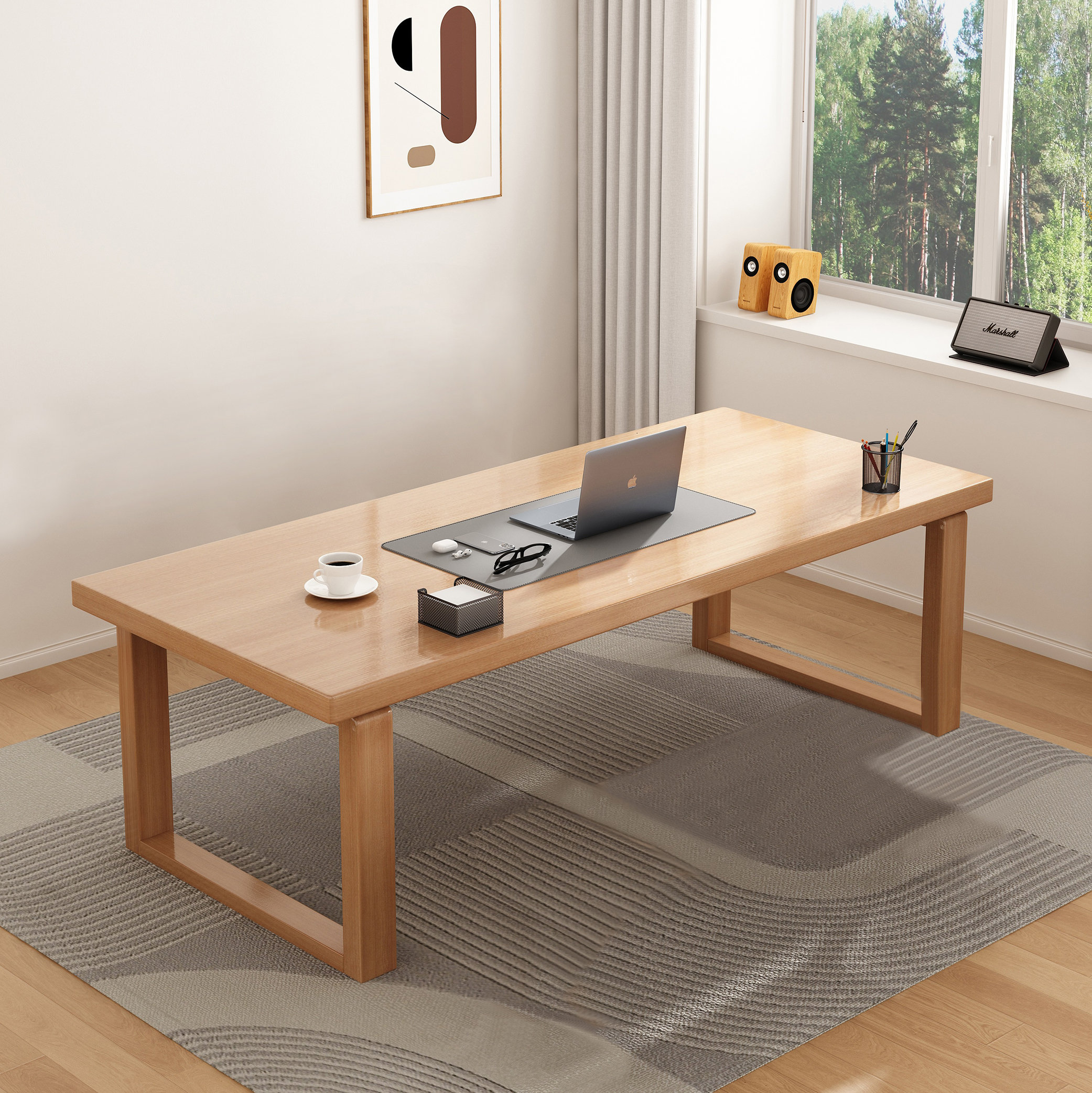 Latitude Run® Computer Table Executive Writing Desk Rectangle Office ...