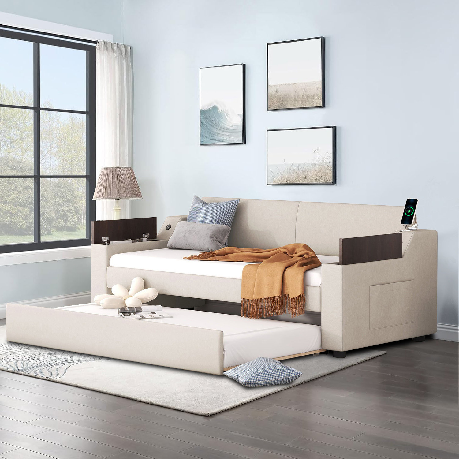 Hokku Designs Haarith Twin Daybed with Trundle | Wayfair