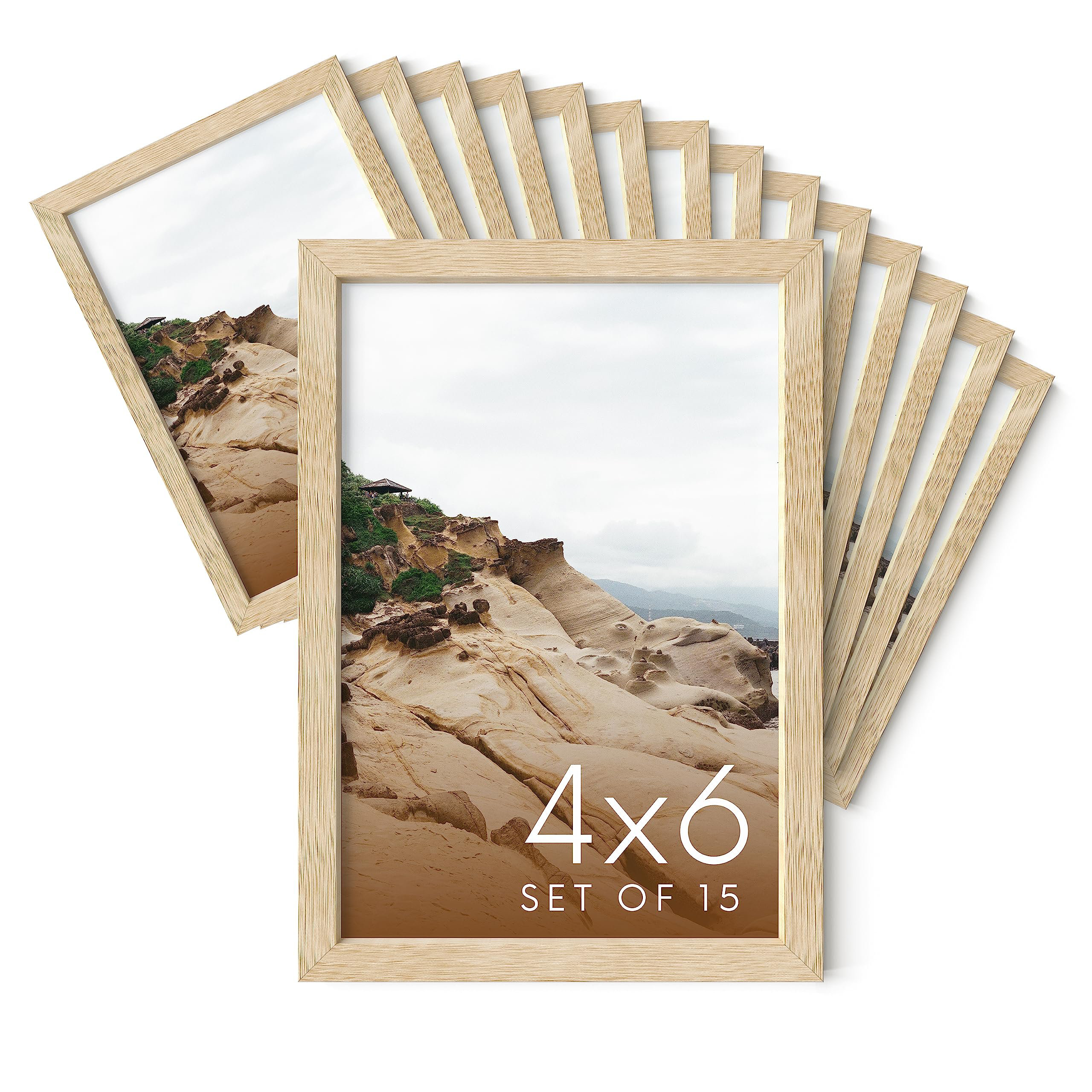 Haus and Hues Wood Picture Frame - Set of 15 | Wayfair