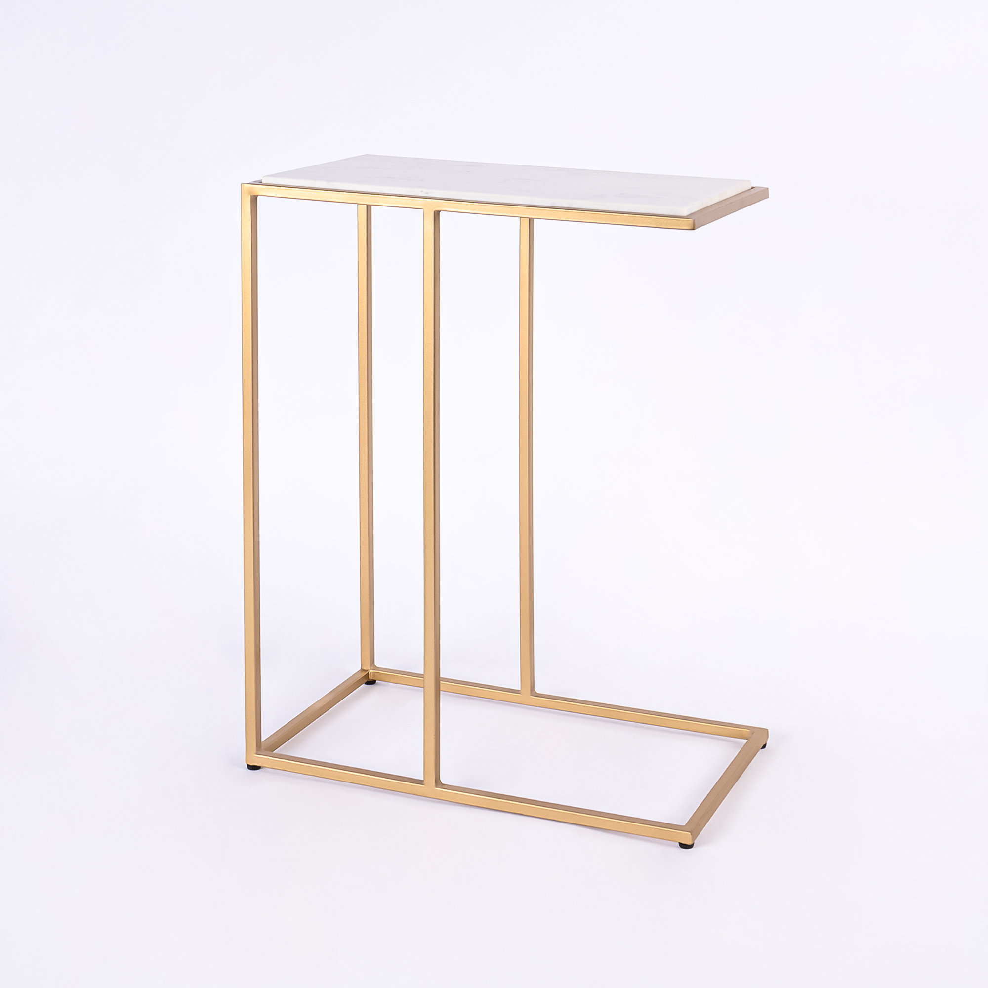 Wade Logan® Carmila Marble Top C Table End Table & Reviews | Wayfair