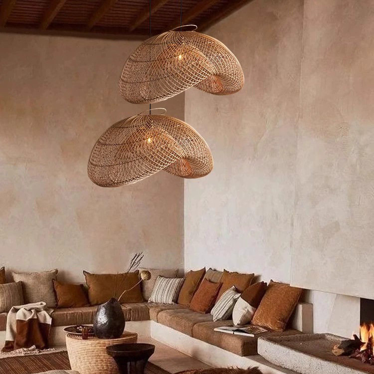 Bay Isle Home 1-Light Rattan Pendant Light Fixture Bohemian | Wayfair