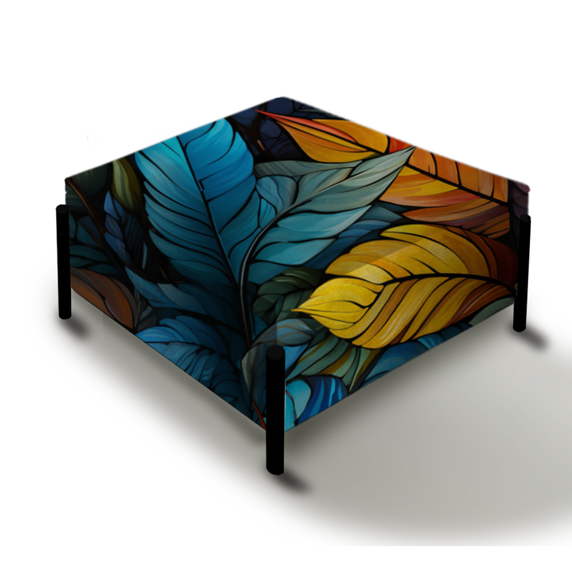 Design Art Tropical Mosaic Tropical Pattern - Tropical Large Square ...