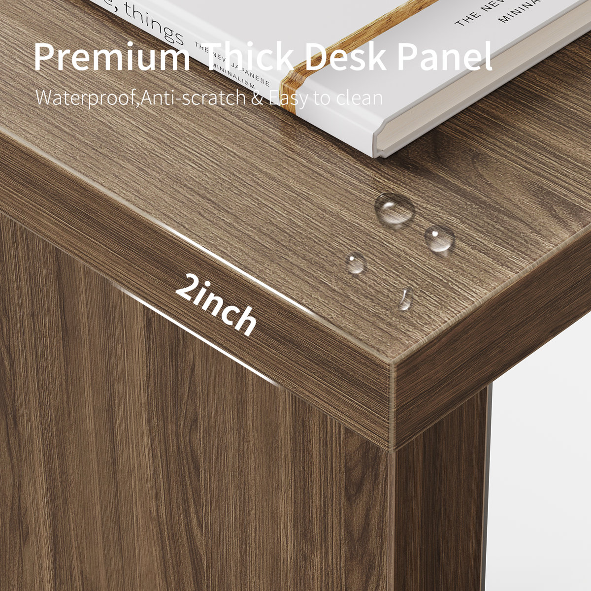 17 Stories 60" Executive Office Desk With Built-in Power Outlet, Modern ...