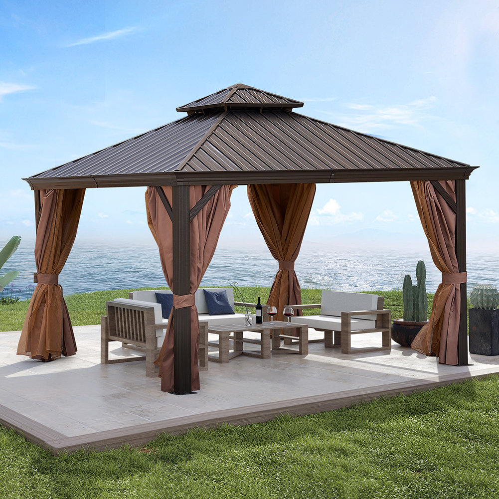 Yesurprise 12 Ft. W x 12 Ft. D Steel Dome Gazebo | Wayfair