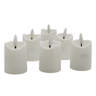 Ebern Designs Battery Operated 3D Wick Flame Mini Pillars - 6 Piece ...