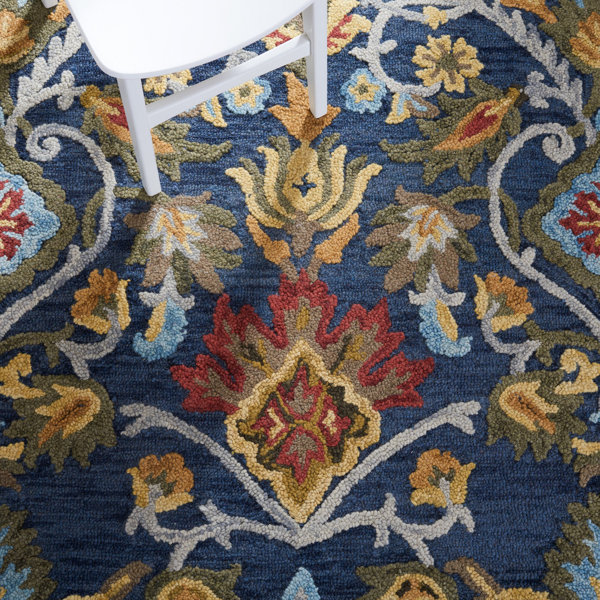 Langley Street Ferrera Hand Tufted Wool Floral Rug & Reviews | Wayfair