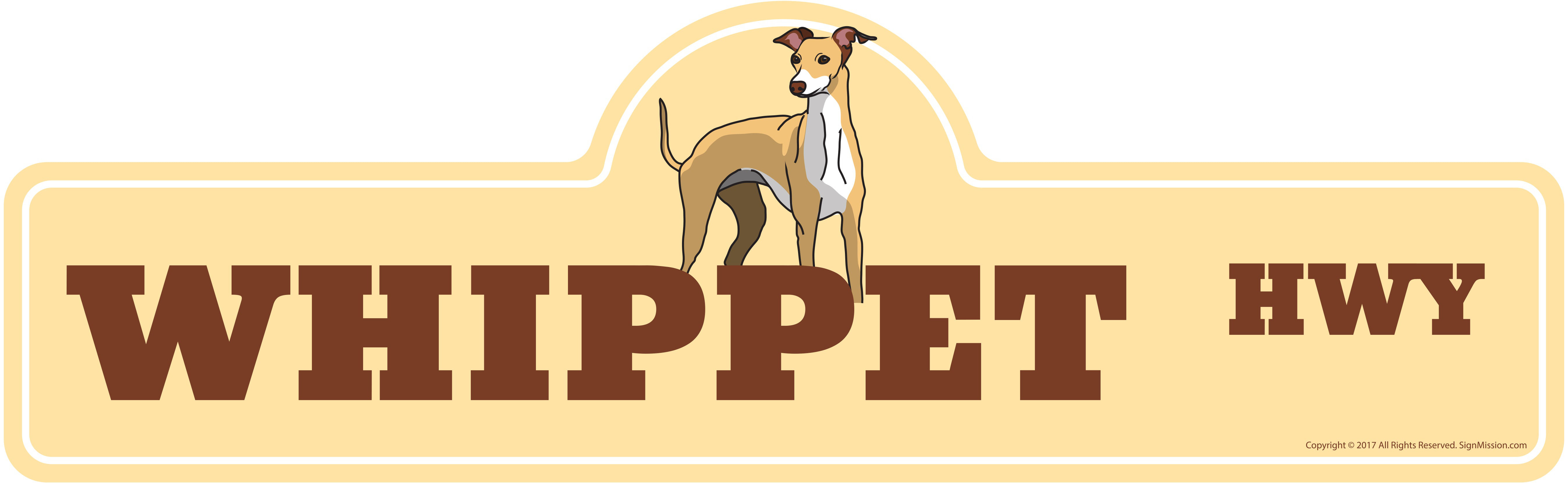 SignMission Whippet Street Sign Heavy Duty Plastic 8" X 24" | Wayfair