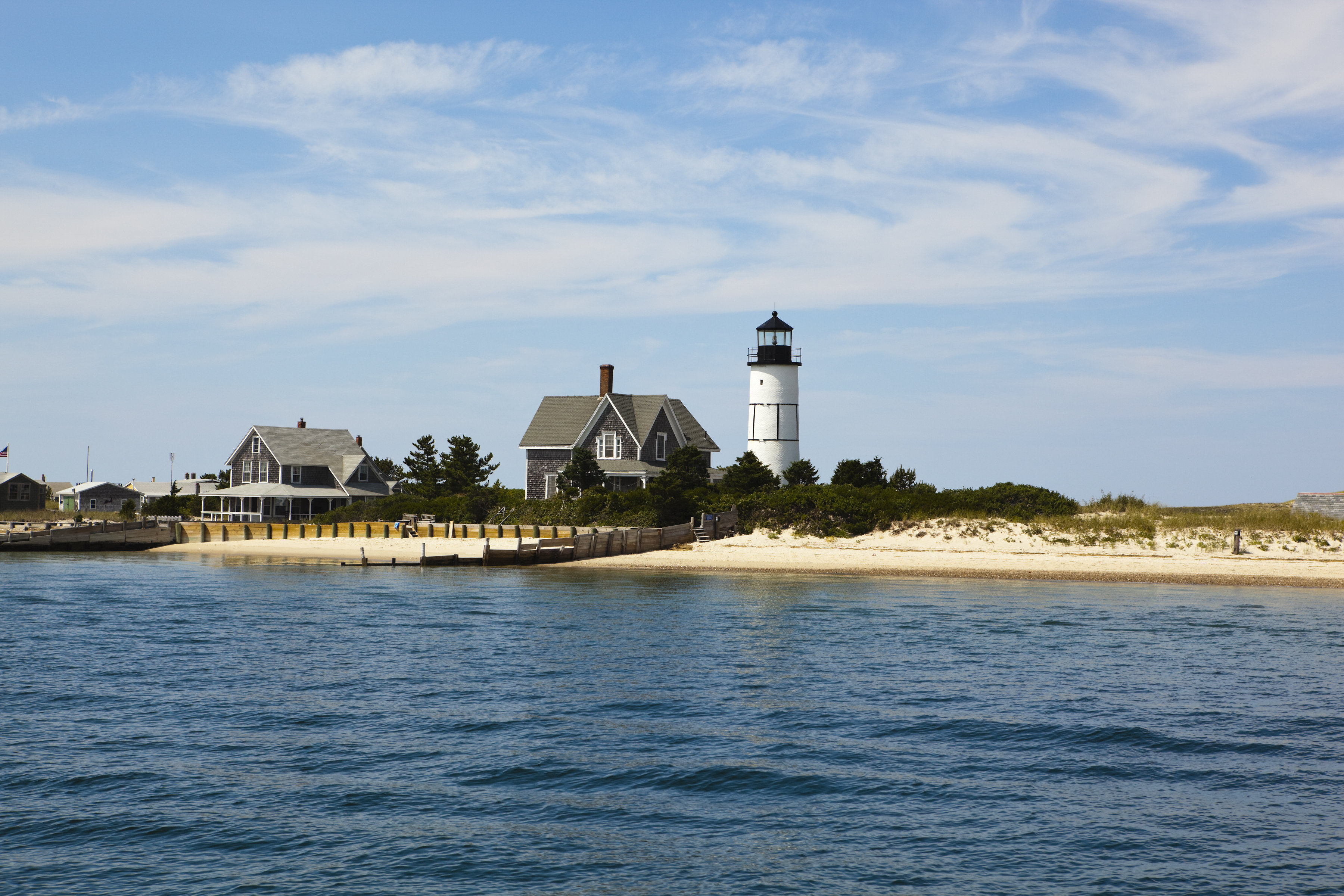 Breakwater Bay Cape Cod and Lighthouse by Mamahoohooba - Wrapped Canvas ...