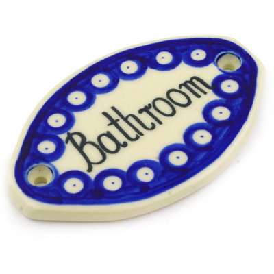 Polmedia Polish Pottery 4" Restroom Sign | Wayfair