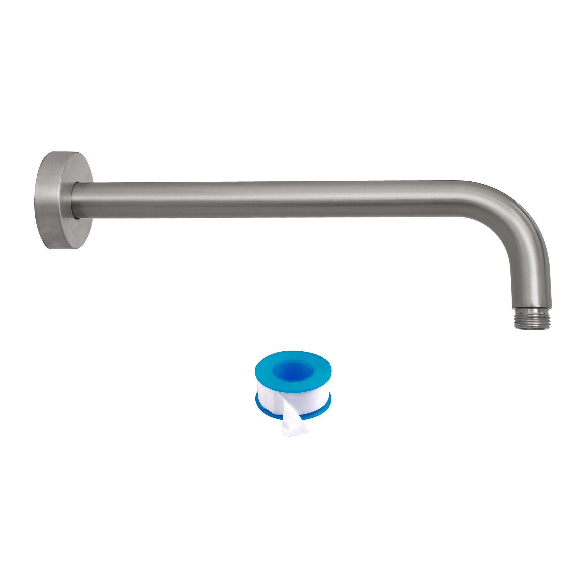 Logmey 16 Inch Wall-mounted Shower Arm Stainless Steel Shower Extension ...