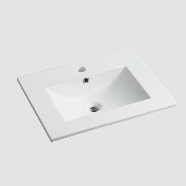 Go Peak Track Lavabo de salle de bain rectangulaire en céramique avec ...