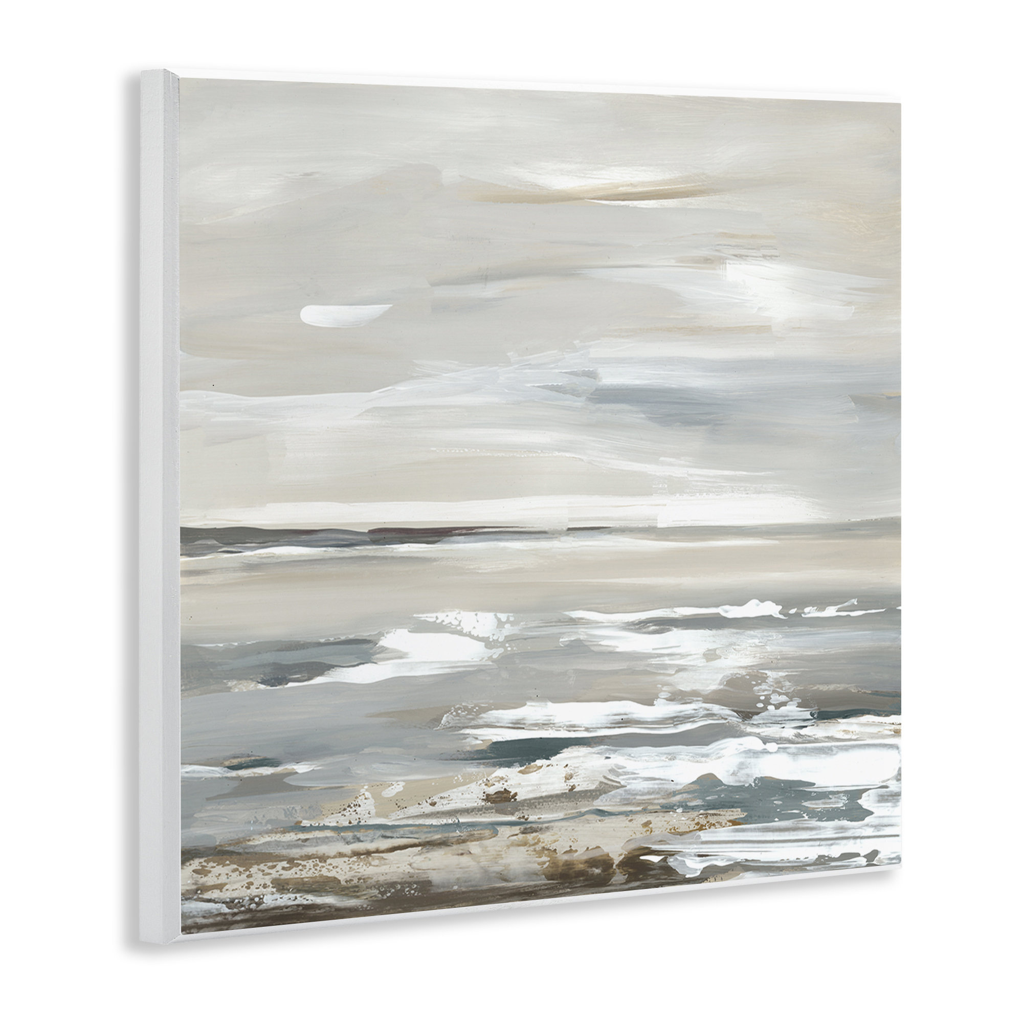 Dakota Fields White Waves Impression Wall Plaque Art by Lera - Wayfair ...