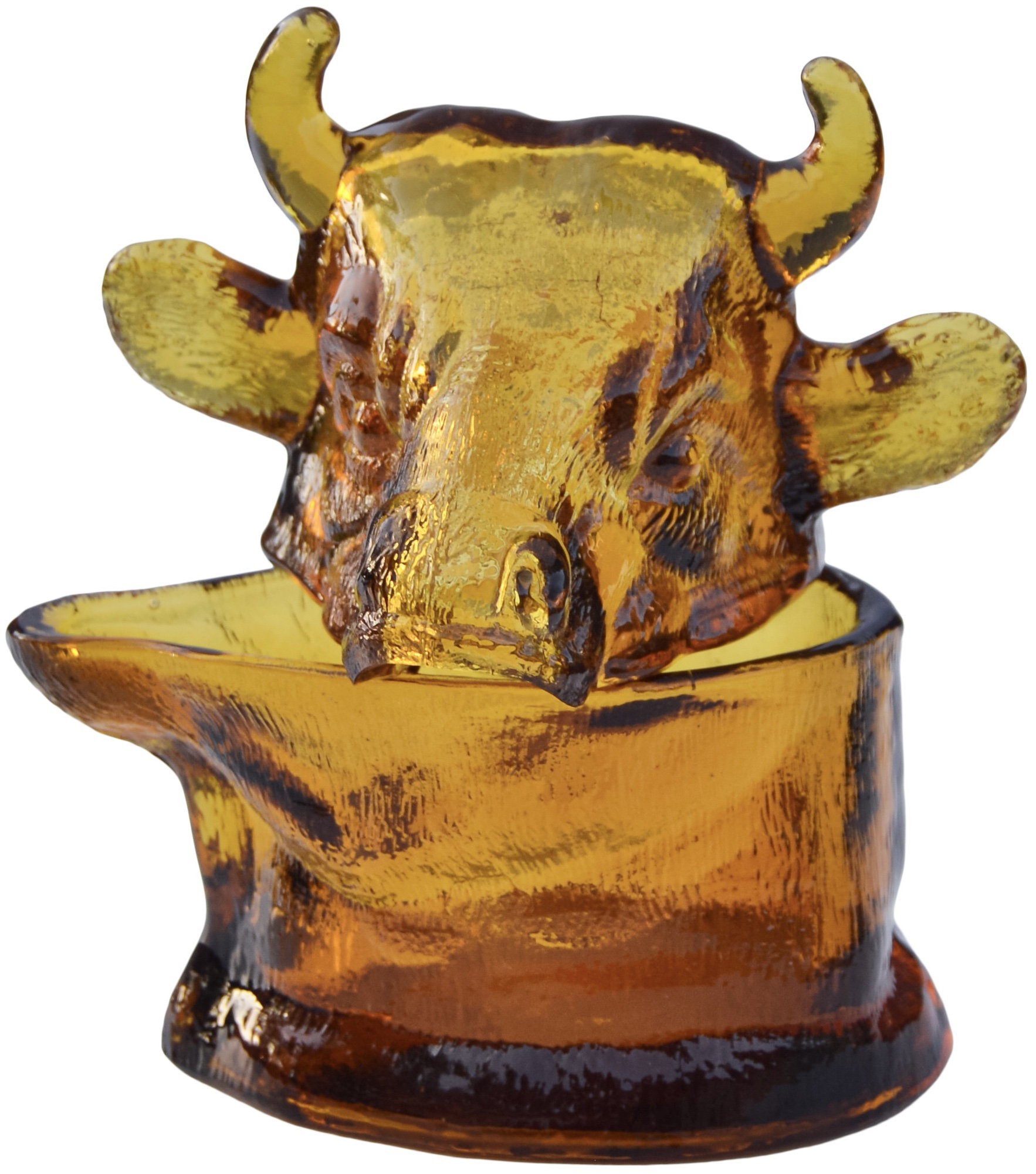 The Moroccan Room Mid 20th Century Handblown Textured Art-glass Bull ...