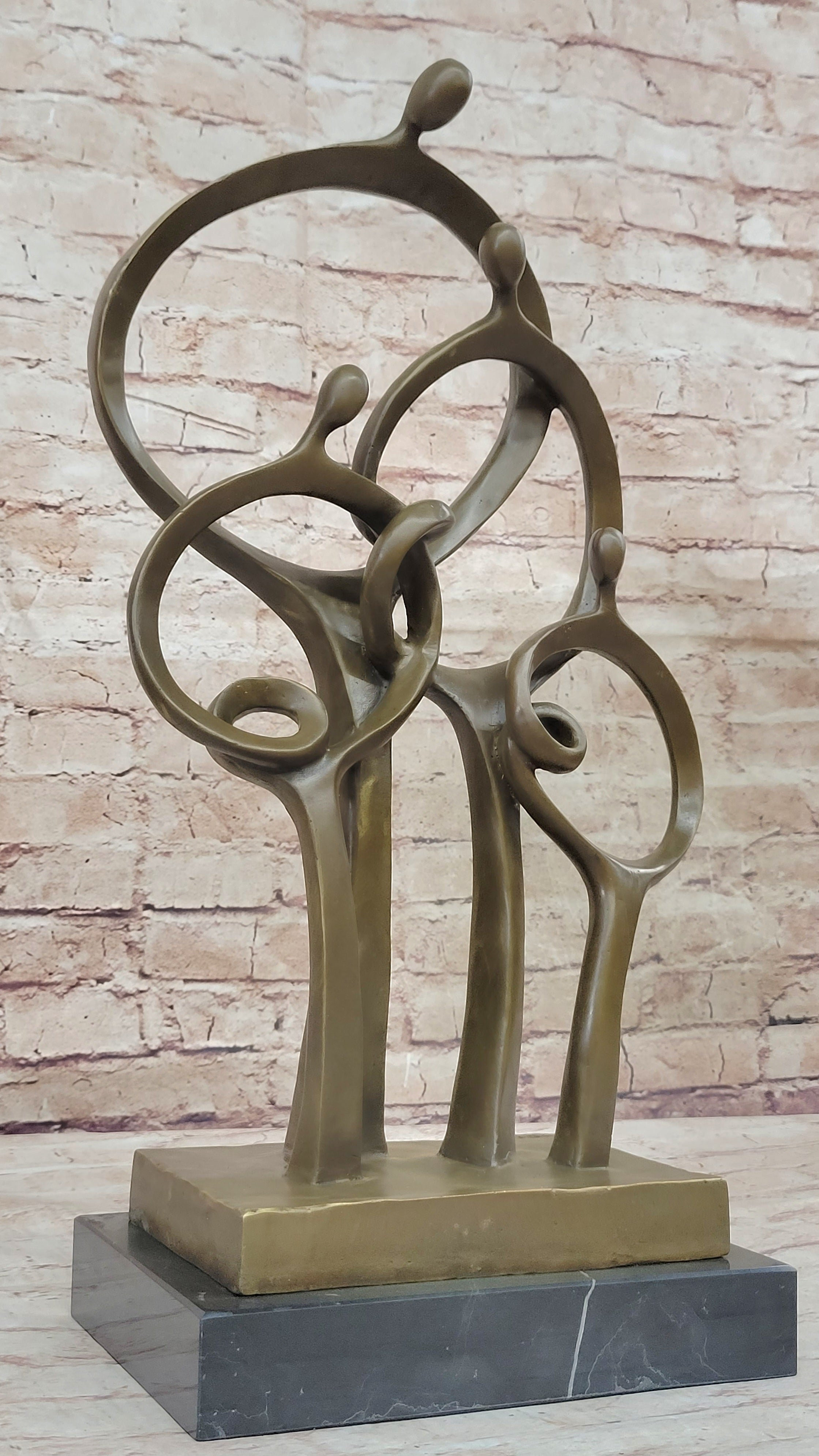 Orren Ellis Mid Century Abstract Modern Family Genuine Solid Bronze By ...