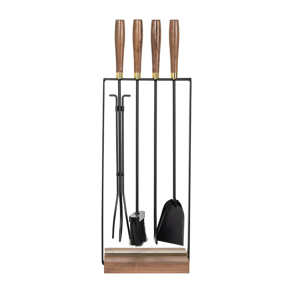 Country Living Walnut Grove 5 Piece Fireplace Tool Set in Black ...