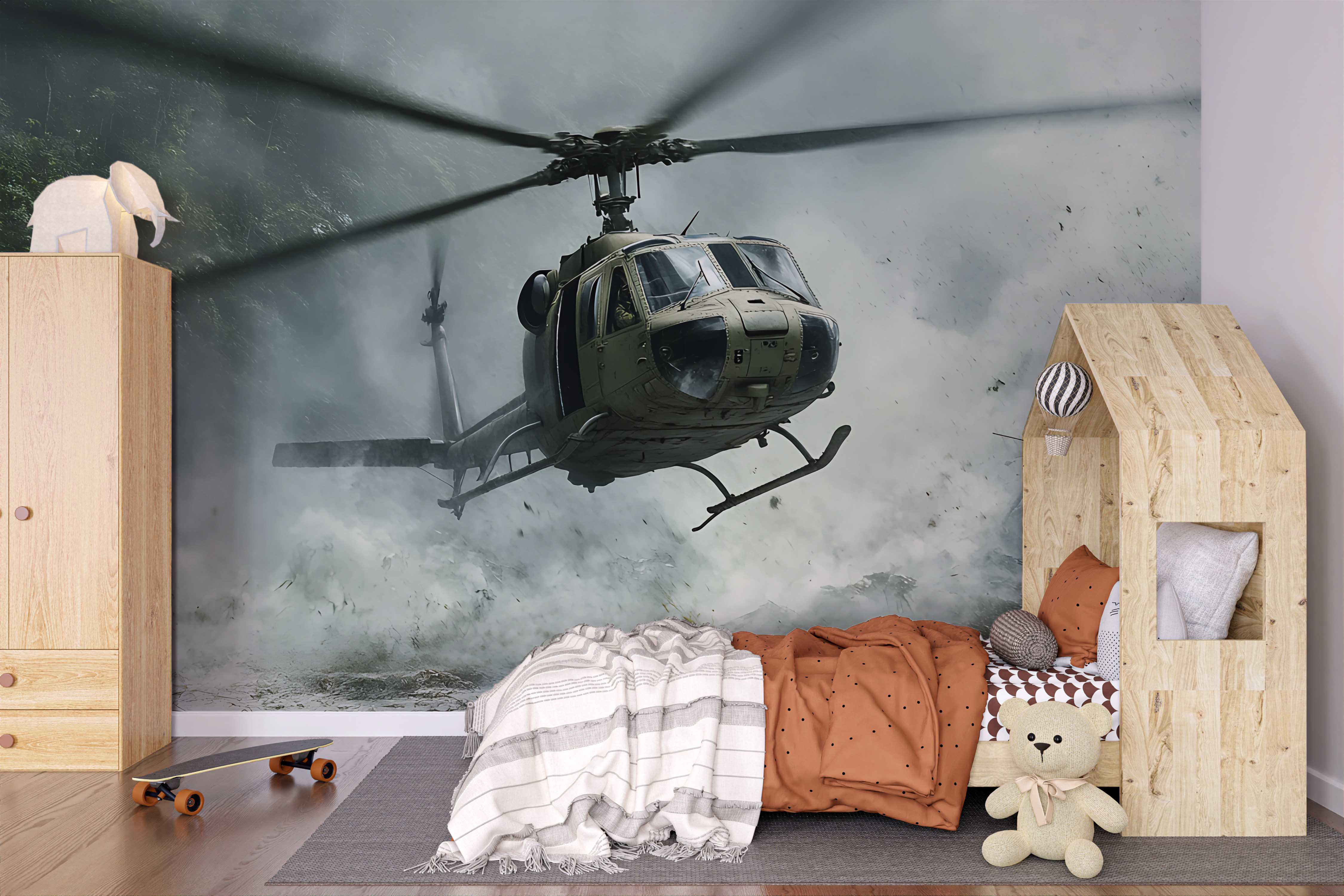 Stickalz Helicopter In Action Battlefield Wallpaper - Realistic Army ...