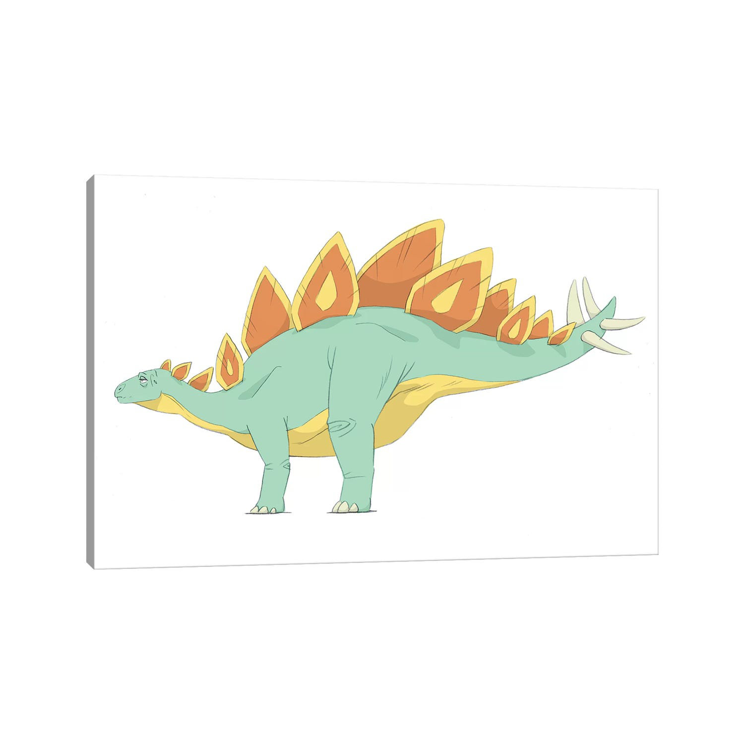 Zoomie Kids Stegosaurus Pencil Drawing With Digital Colour by Alice ...