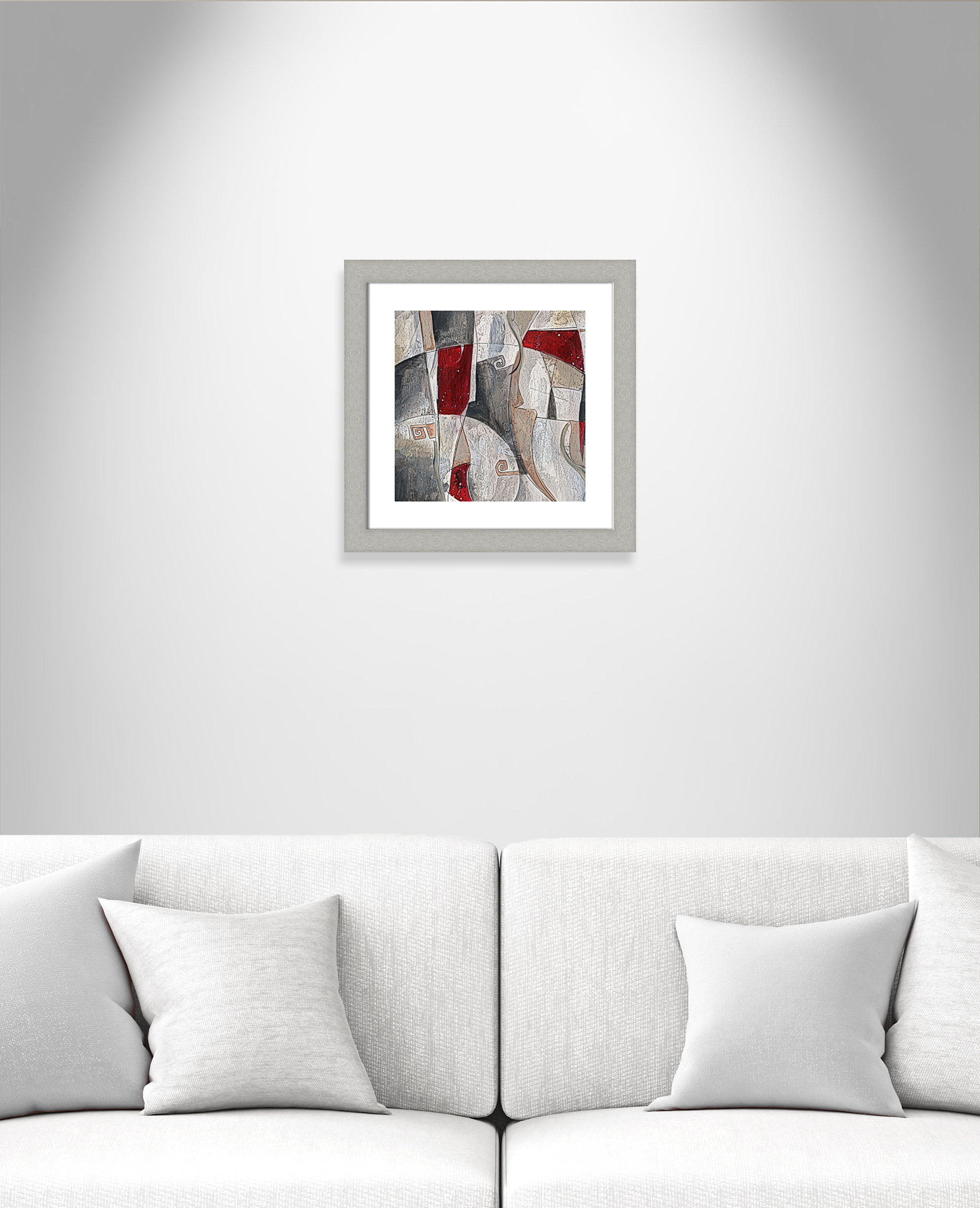 Ebern Designs Carmit 'Red Rock I' Framed Acrylic Painting Print | Wayfair