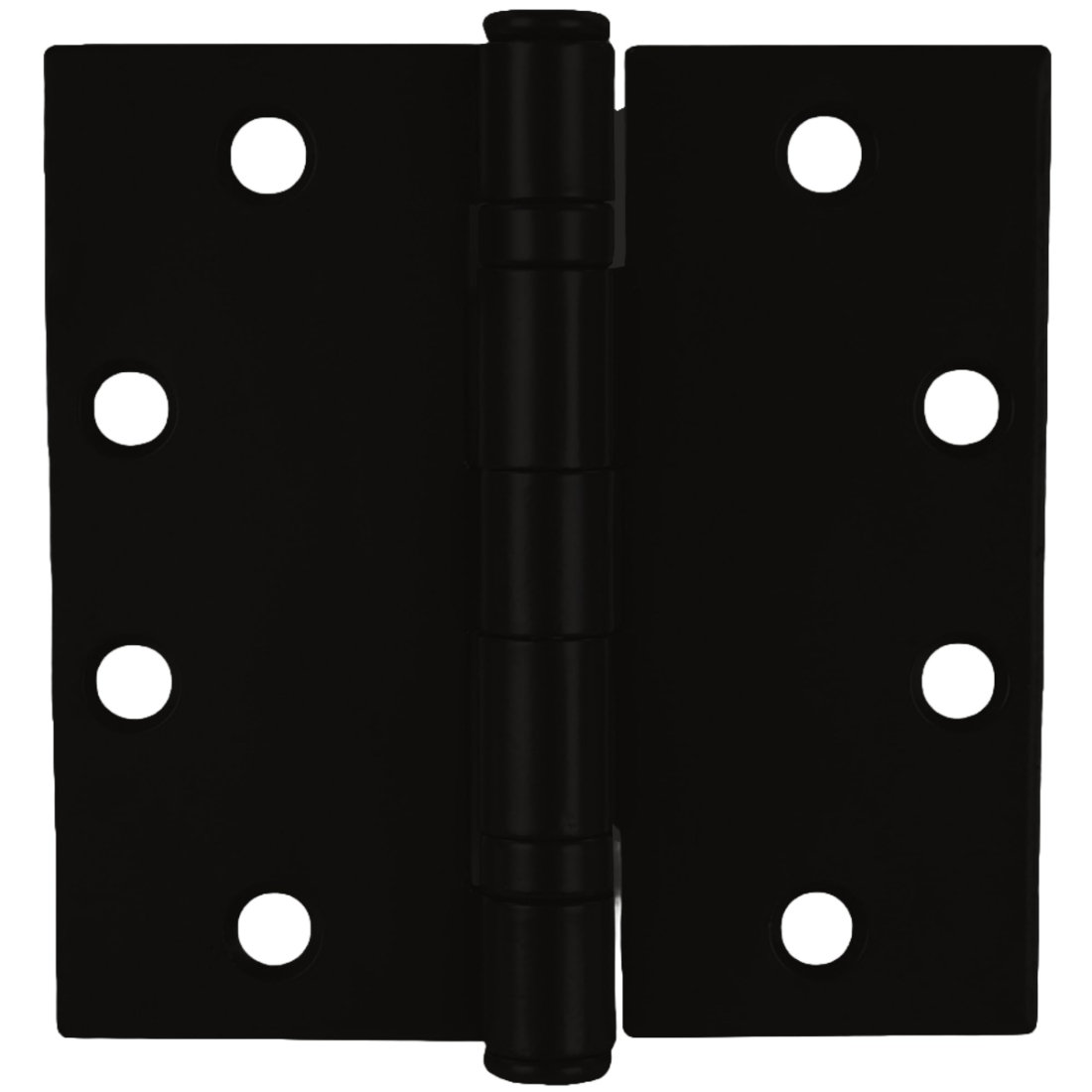 Global Door Controls 4.5 in x 4.5 in. Matte Black Full Mortise Squared ...