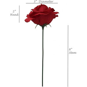 Primrue Elegant Artificial Burgundy Rose Picks - Stunning Floral Decor ...