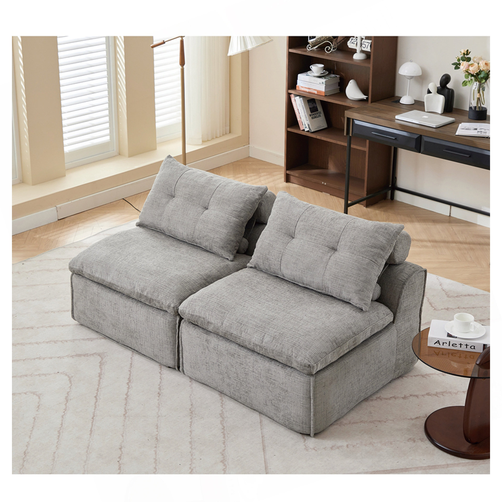 Wrought Studio Modular Sofa,No Armrests,At Will DIY, Chenille Fabric ...