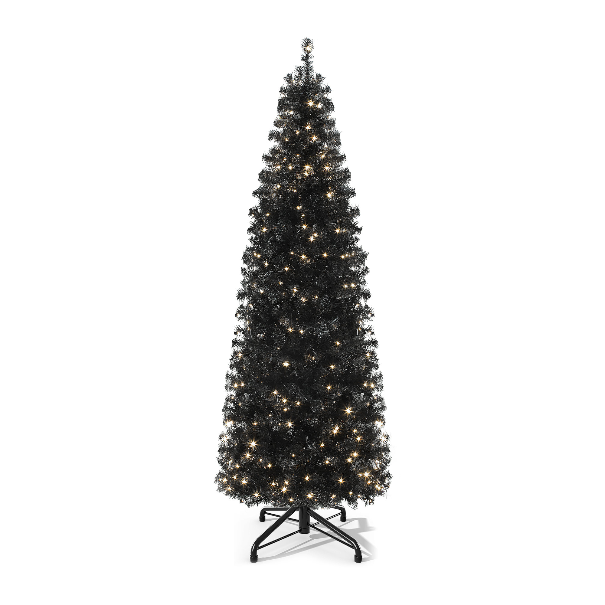 The Holiday Aisle® 6 FT Hinged Slim Halloween Christmas Tree With ...