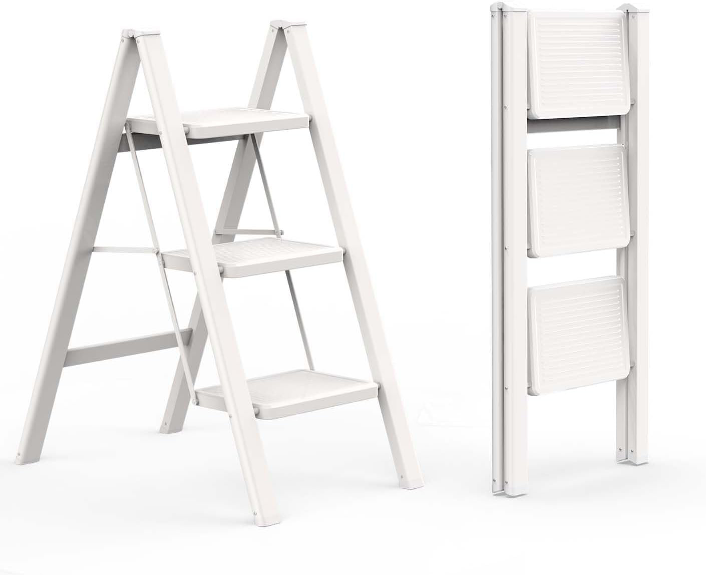 WFX Utility™ 3 - Step Metal Folding Step Ladder | Wayfair