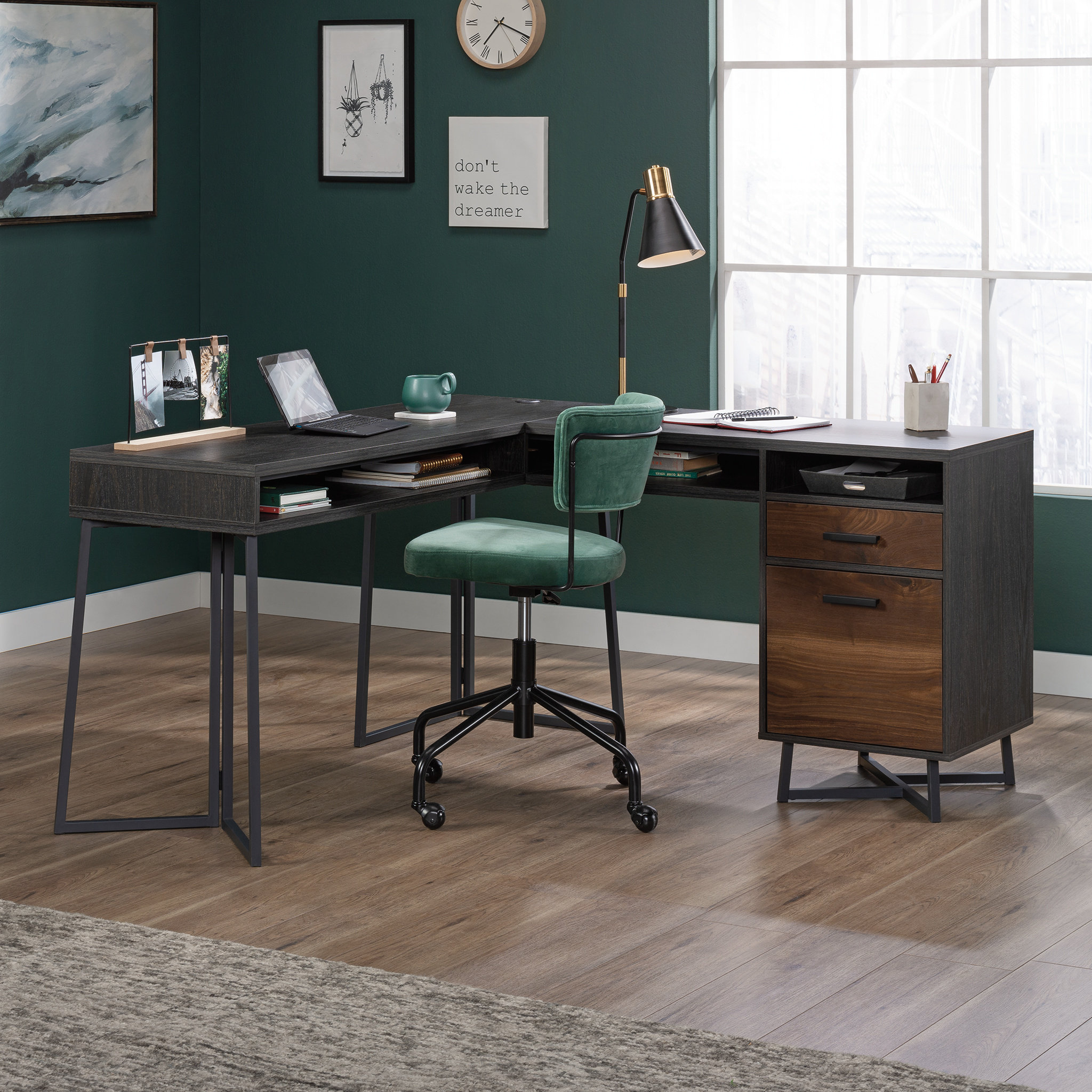 17 Stories Canton Lane L-Shaped Computer Desk - Wayfair Canada