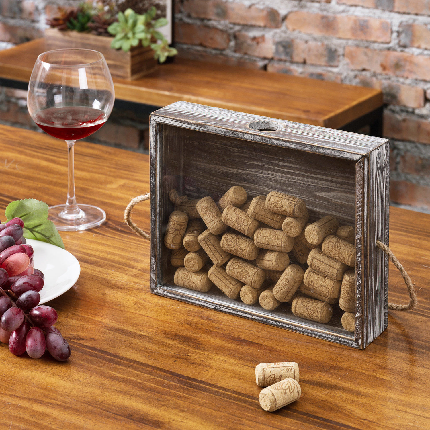 Gracie Oaks Wall Décor Wine Cork Display Holder | Wayfair
