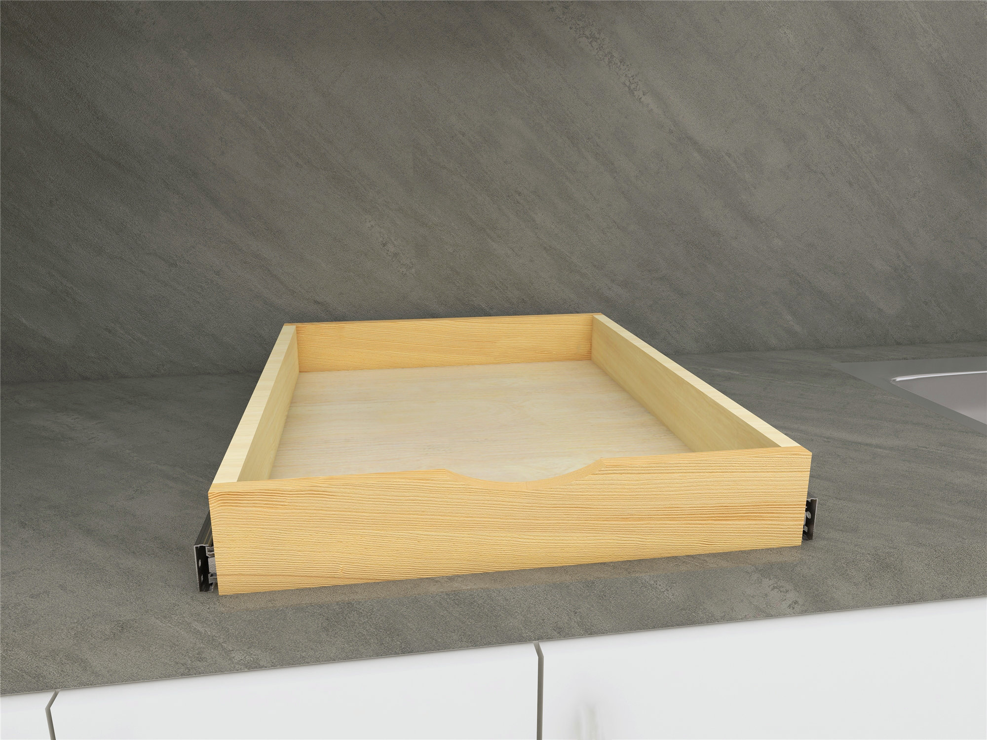 Loon Peak Pull out drawers for cabinets side mount, Roll out tray for ...